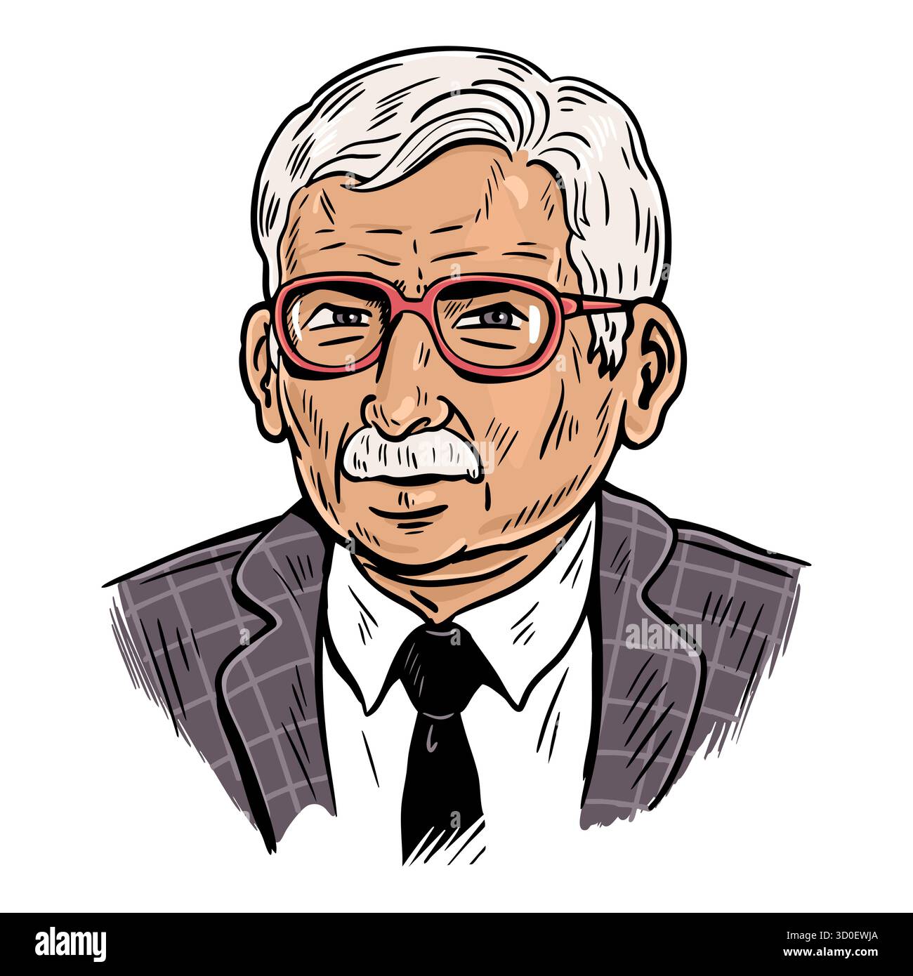 Elderly professor p Stock Vector Images - Alamy