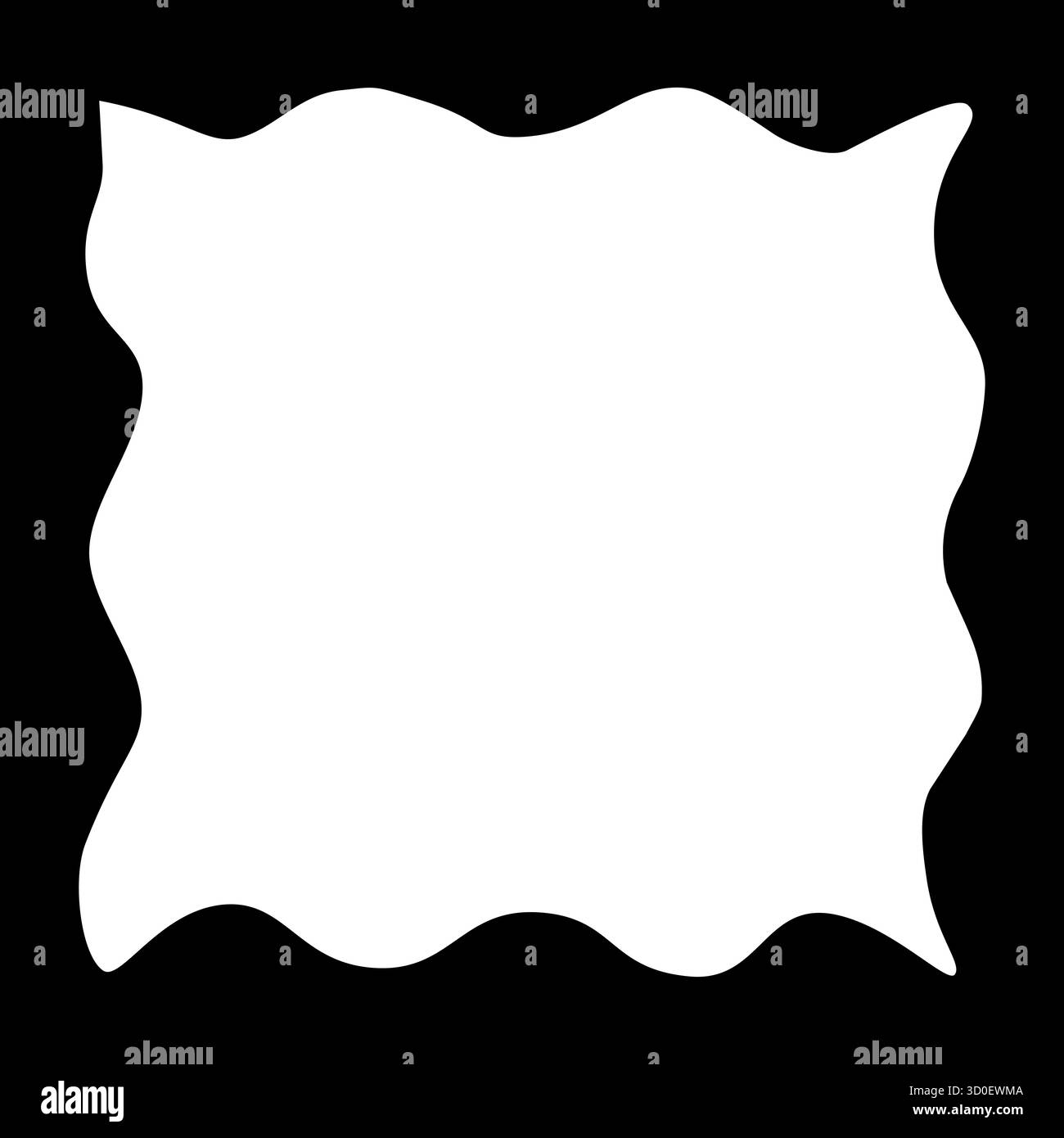 Square frame border element isolated Black and White Stock Photos ...