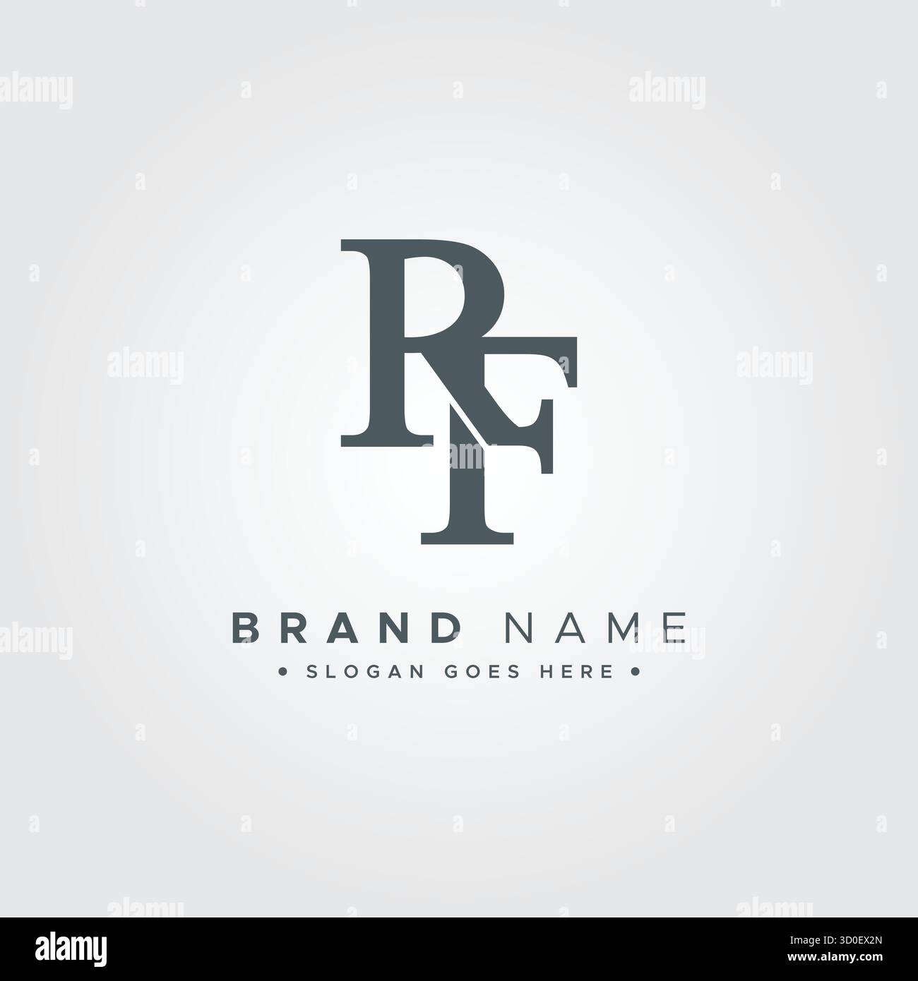 Creative Logo for Initials RF in Monogram Style - Vector Template for ...