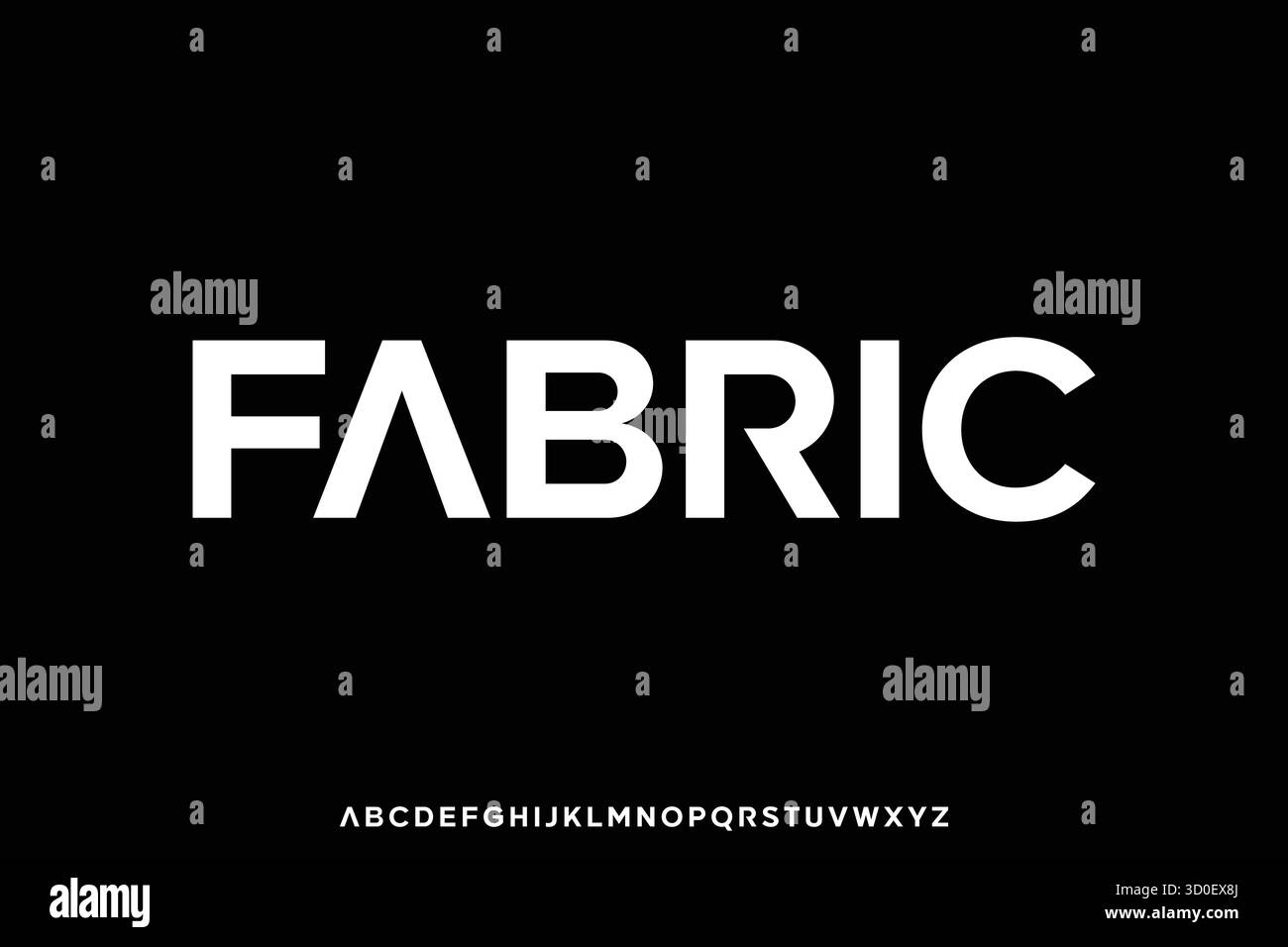 Modern professional sans serif alphabet display font vector. Fabric ...