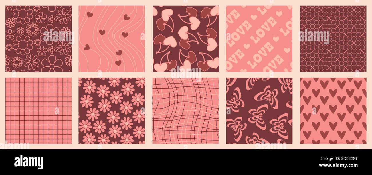 Wallpaper patterns 2000s Stock Vector Images - Alamy