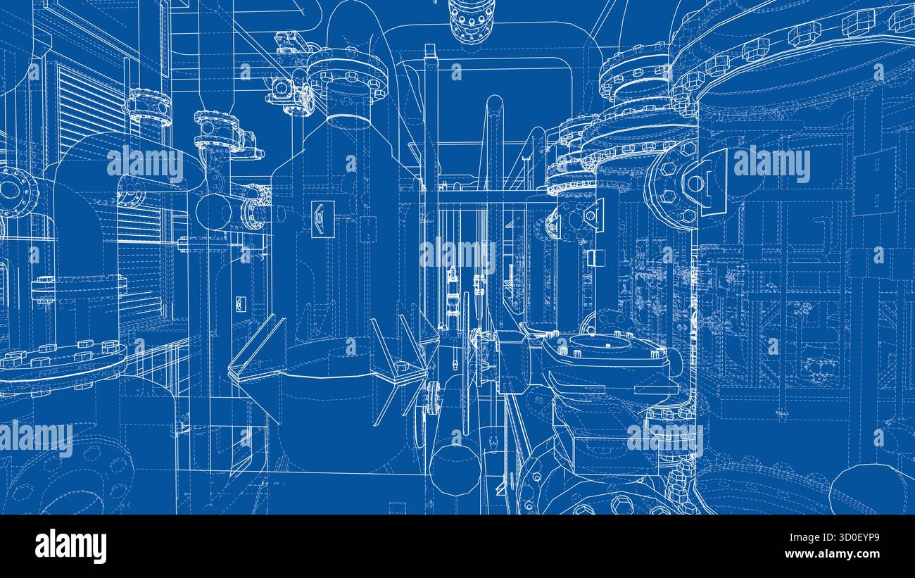 Industrial Blueprint Design. Vector Stock Vector Image & Art - Alamy
