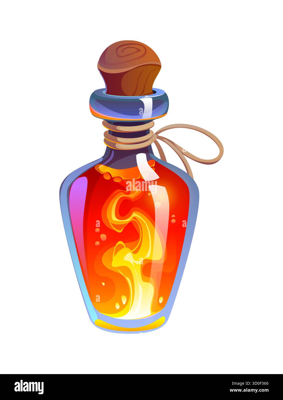 Potion bottle orange fire Cut Out Stock Images & Pictures - Alamy