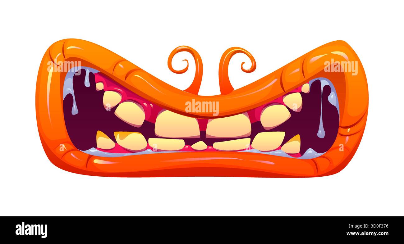Monster mouth vector creepy hi-res stock photography and images - Alamy