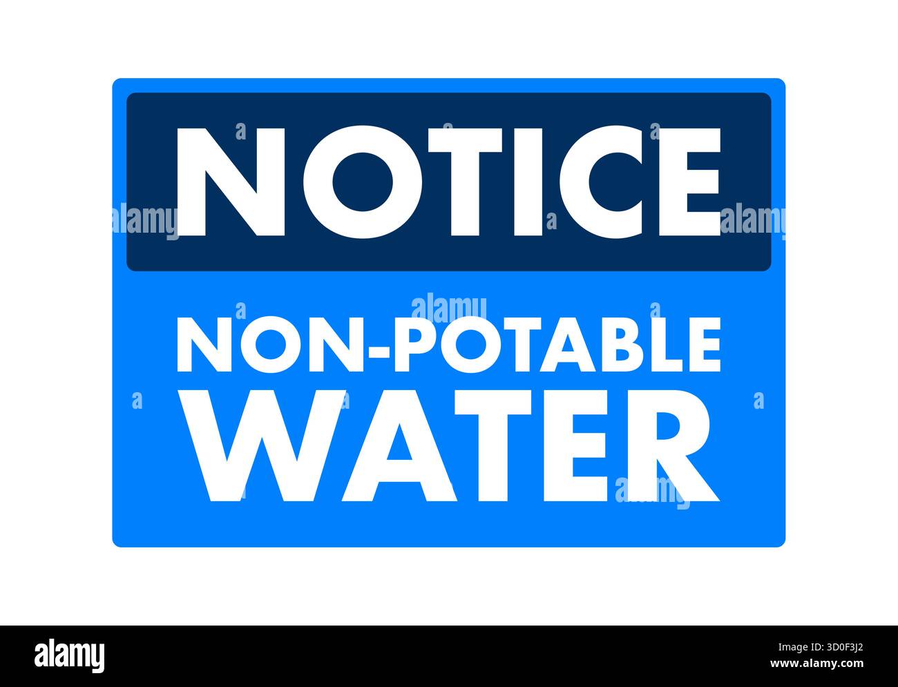 Notice non potable water sign indicating drinking hazard Stock Vector ...