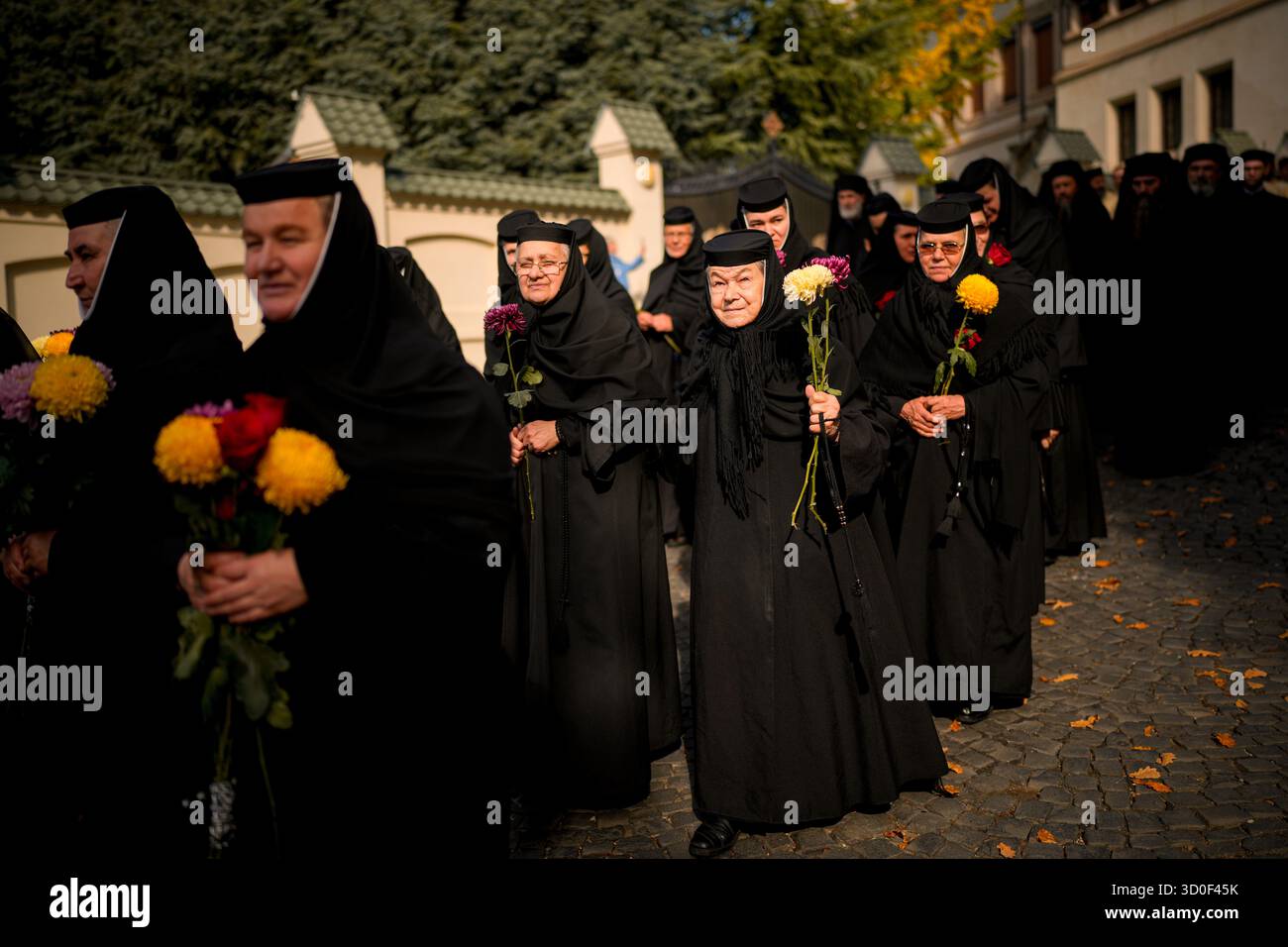 Orthodox nuns attend the procession of Saint Dimitrie Bassarabov, the ...