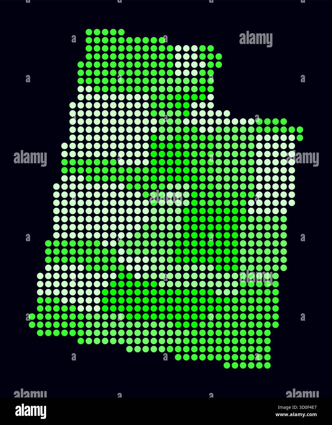Utah dotted map. Digital style map of the state on dark background ...