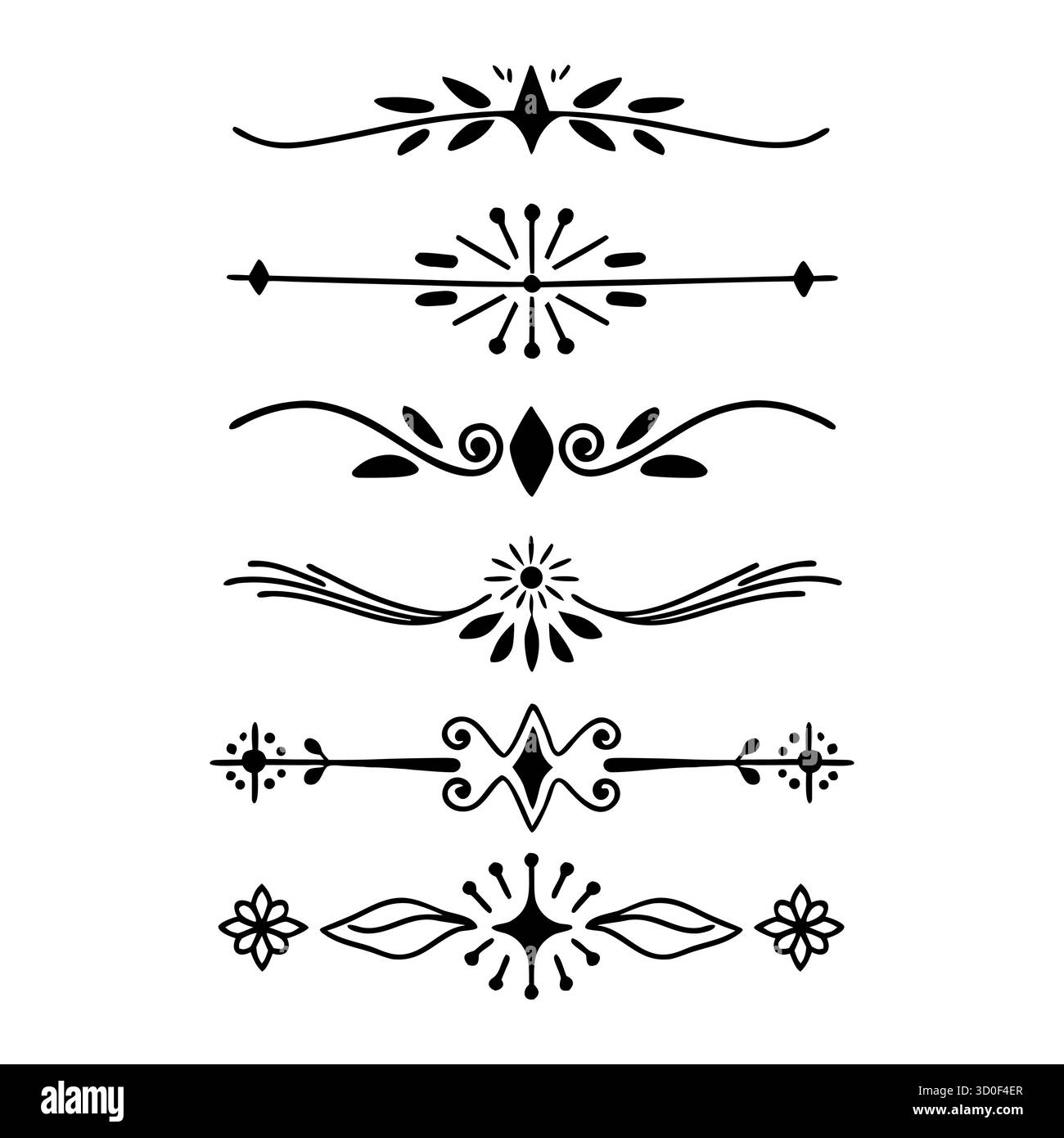 Ornate line vector Stock Vector Images - Alamy
