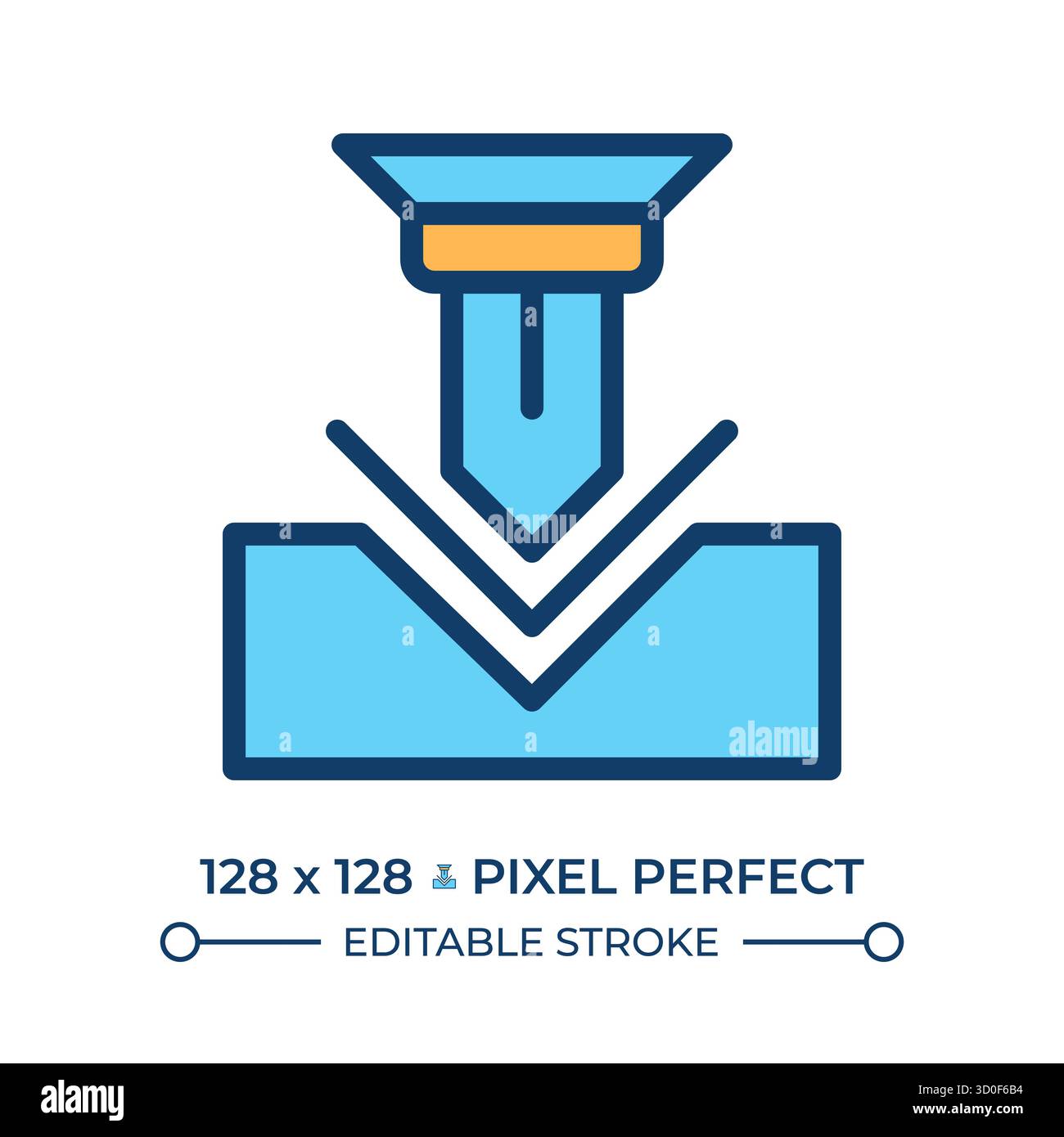 Bending line color icon Stock Vector Images - Alamy