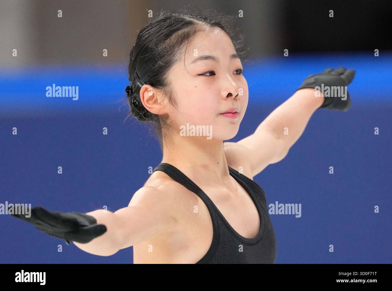Ruiyang ZHANG of China participates in an official practice for the Cup ...