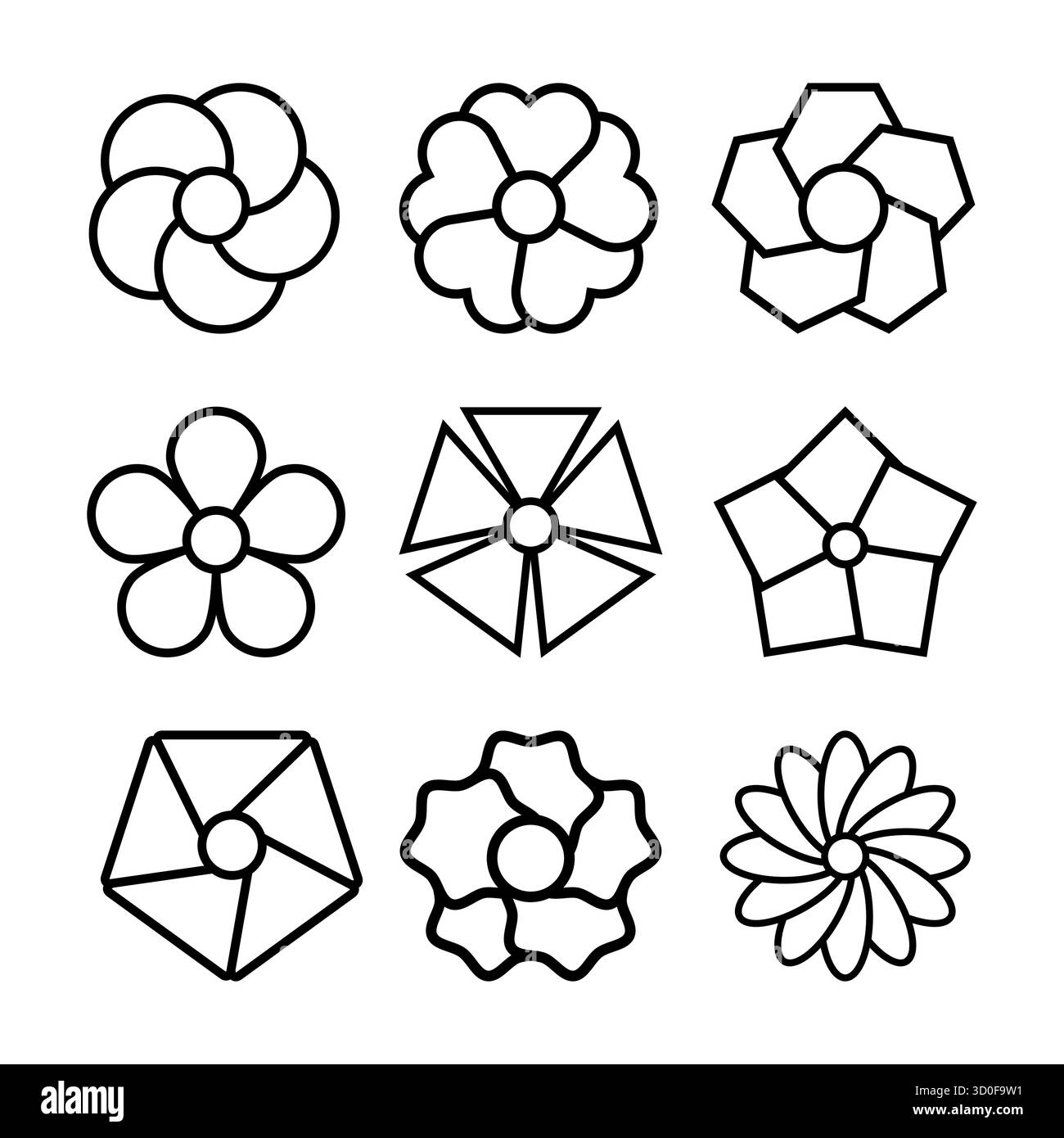 geometric flower coloring pages