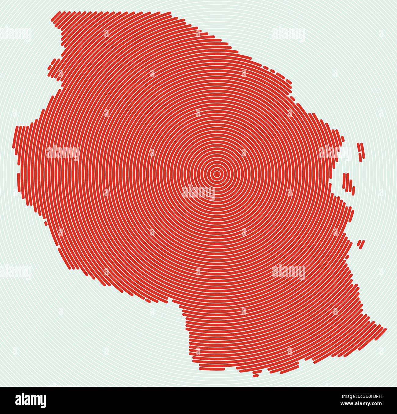 Tanzania shape rings. Country map formed by stacked circles. Tanzania ...