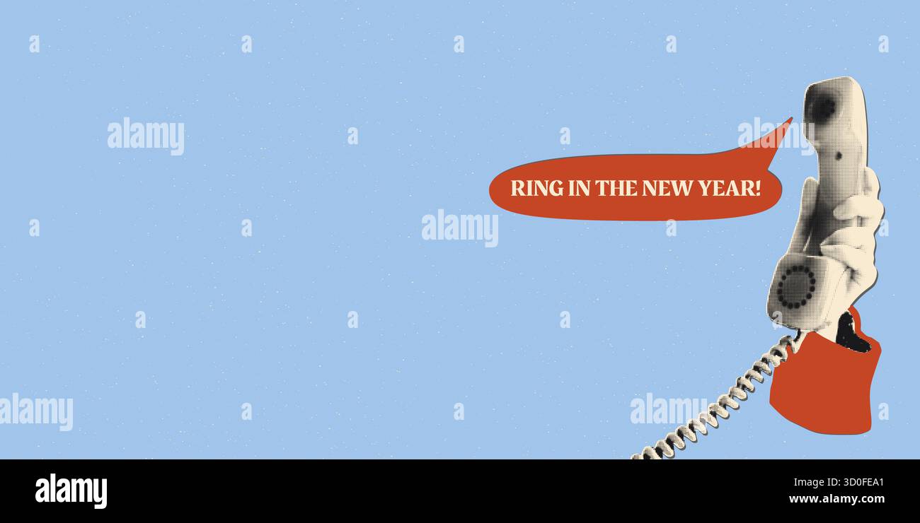 New year banner collage Stock Vector Images - Alamy