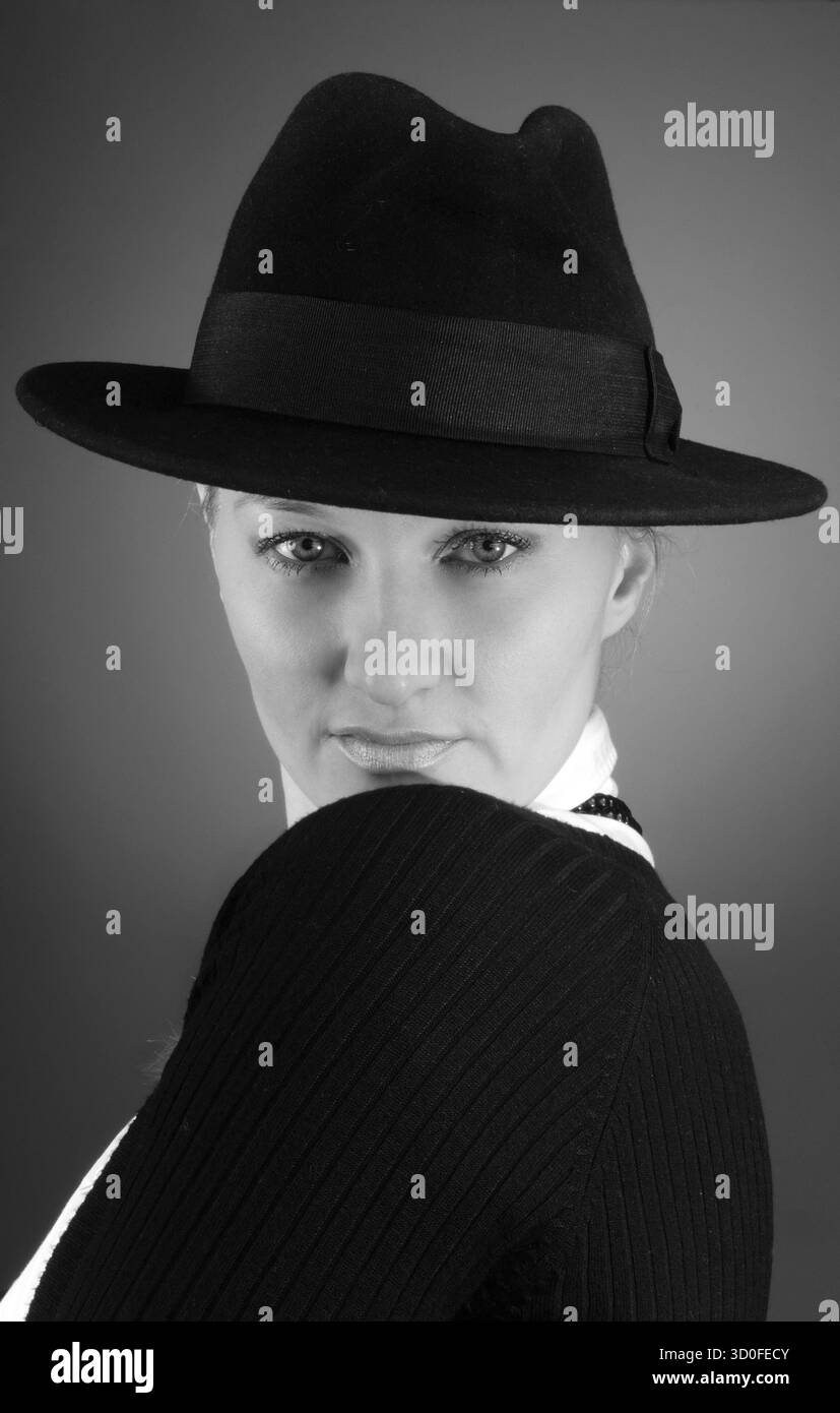 Business woman person in Black and White Stock Photos & Images - Alamy