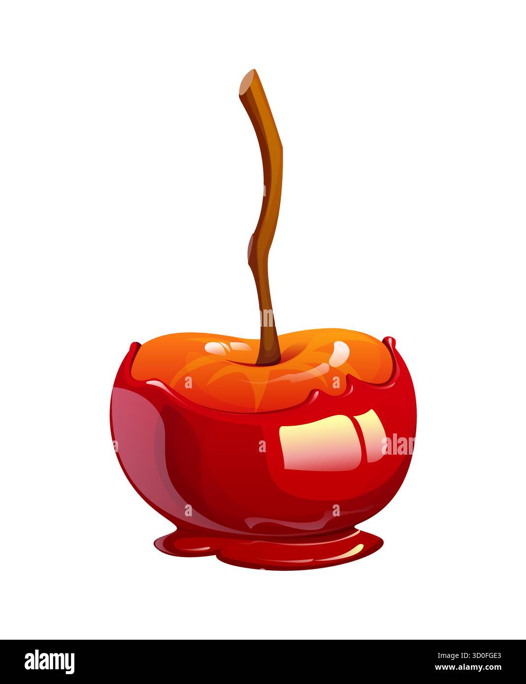 Cartoon red caramel apple Halloween sweet Stock Vector Image & Art - Alamy