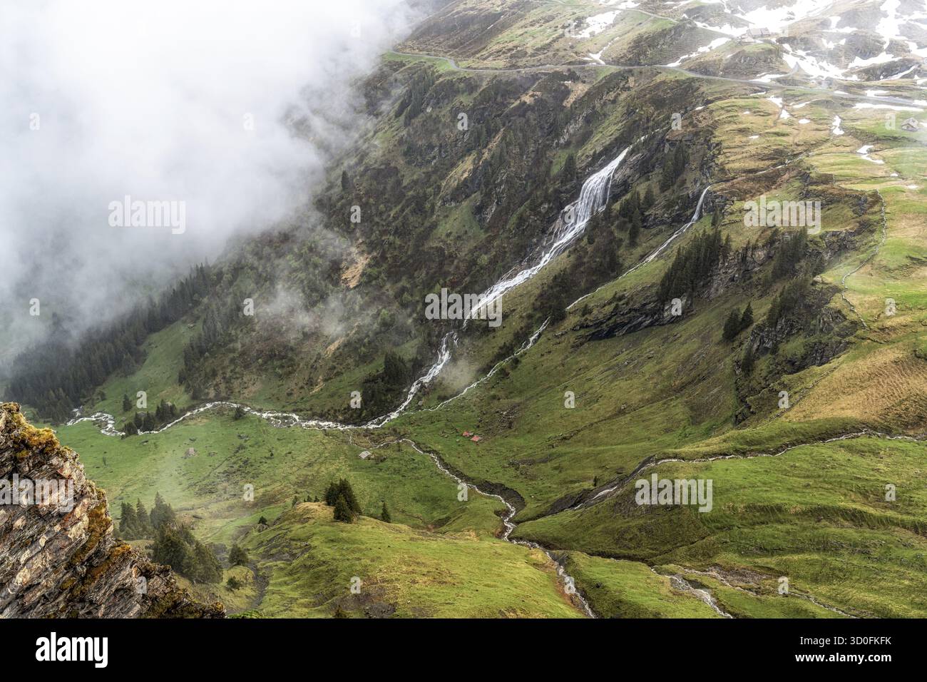 Bachlager waterfall or Bachlagerwasserfall taken on top of First Summit ...