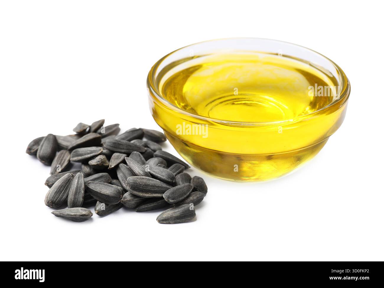 Sunflower oil on rustic Cut Out Stock Images & Pictures - Alamy