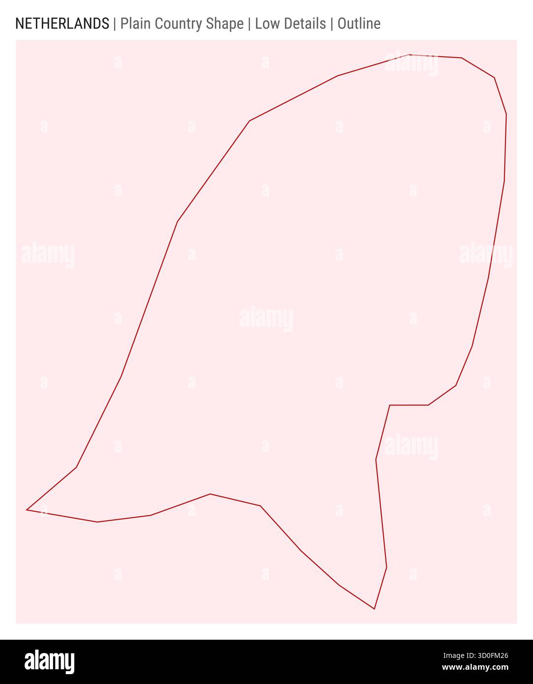 Netherlands plain country map. Low details. Outline style. Shape of ...