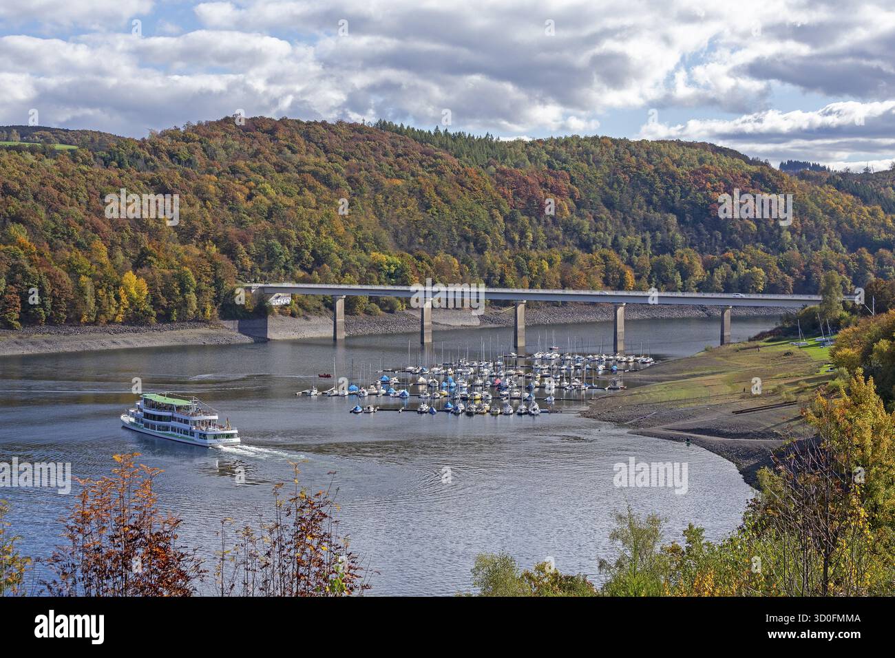 Marina, excursion ship, Talbruecke, Sondern, Olpe, Biggesee, Sauerland ...