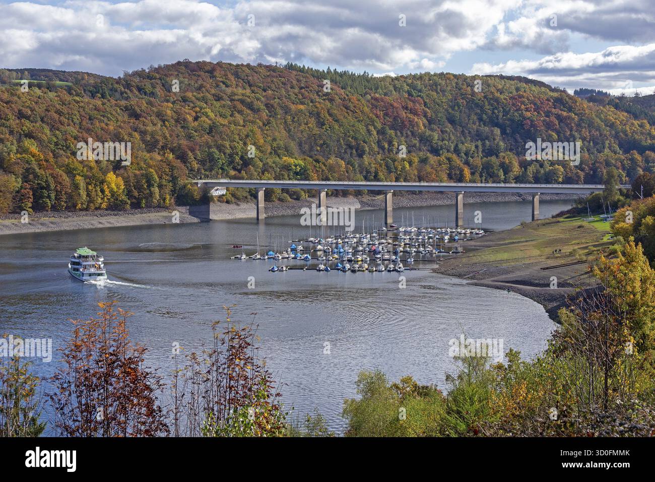Marina, excursion ship, Talbruecke, Sondern, Olpe, Biggesee, Sauerland ...