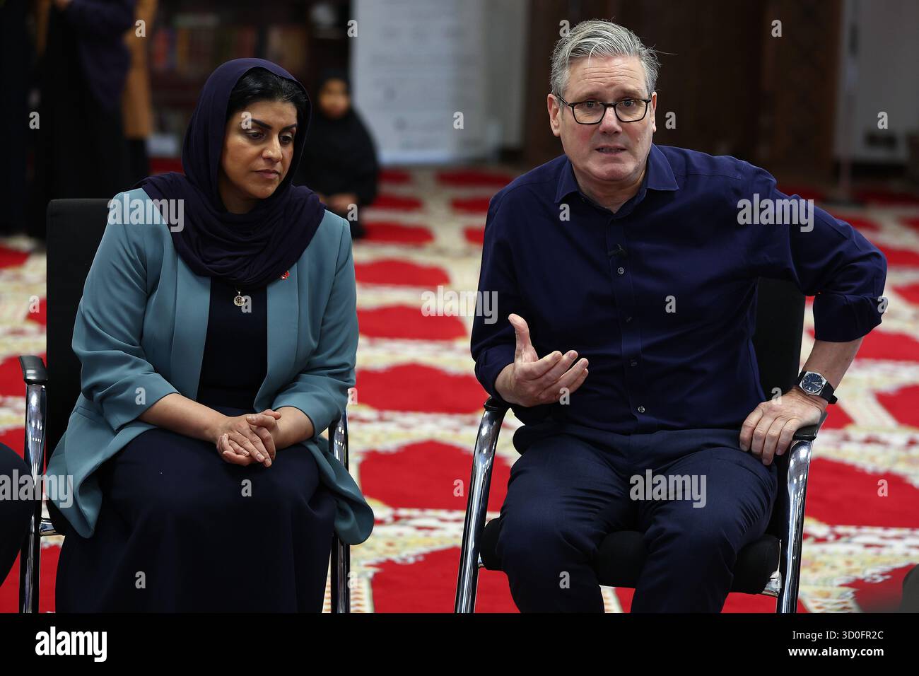 Britain's Home Secretary Shabana Mahmood, left, and Prime Minister Keir ...