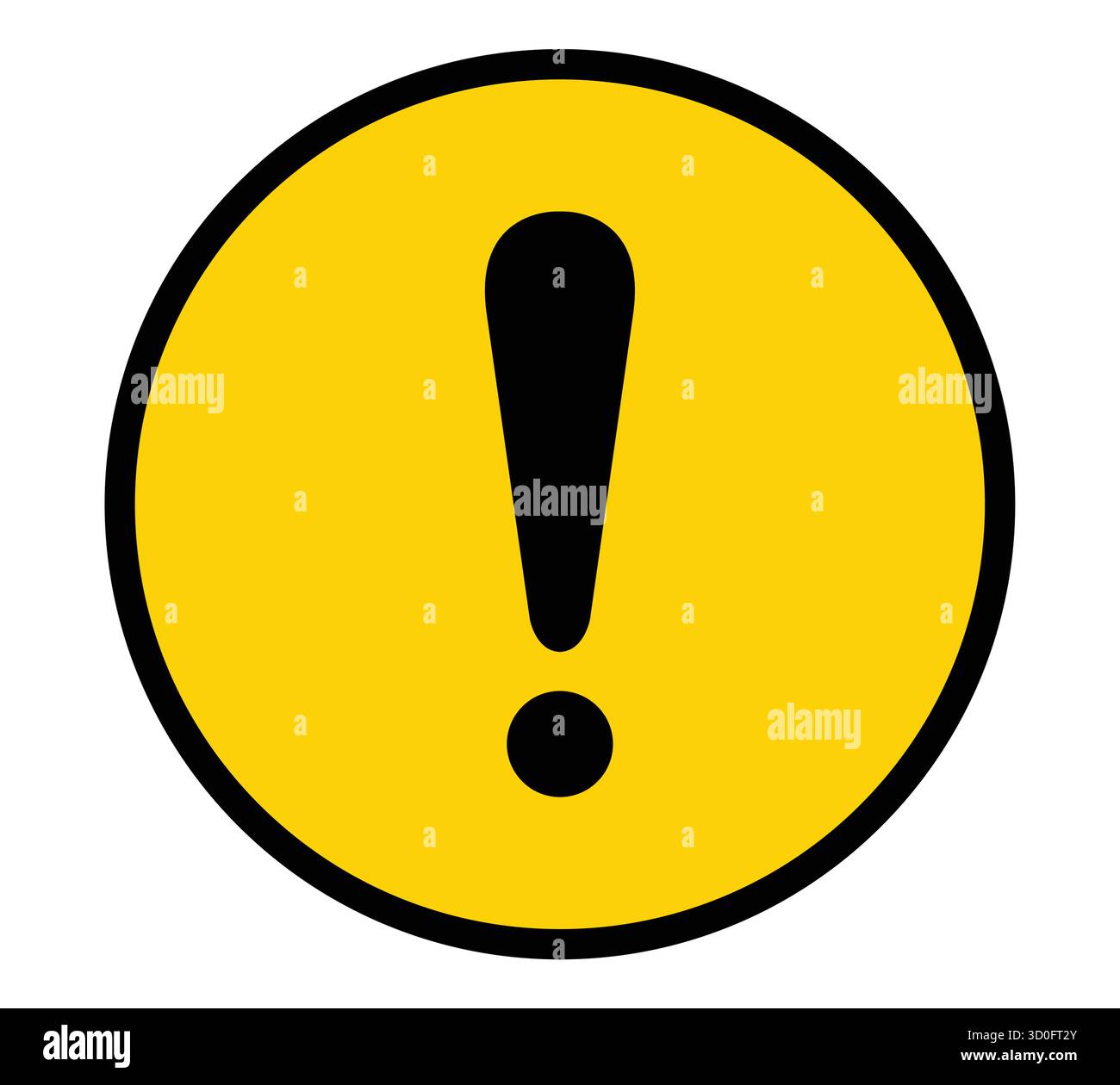 A bright yellow warning symbol featuring an exclamation mark within a ...