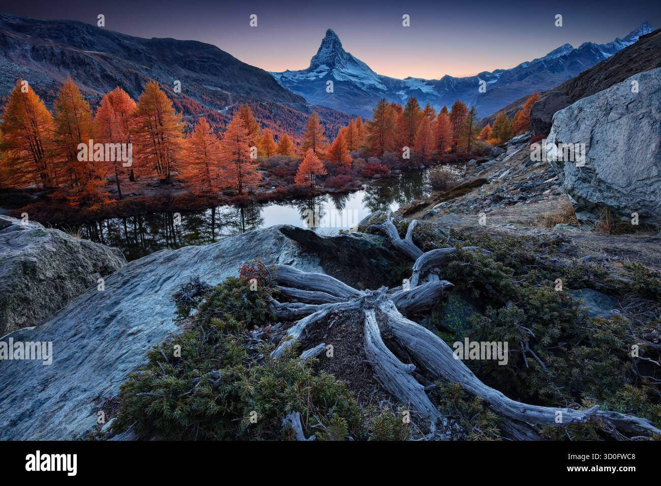 Matterhorn, Swiss Alps, Switzerland. Landscape image of Swiss Alps with ...