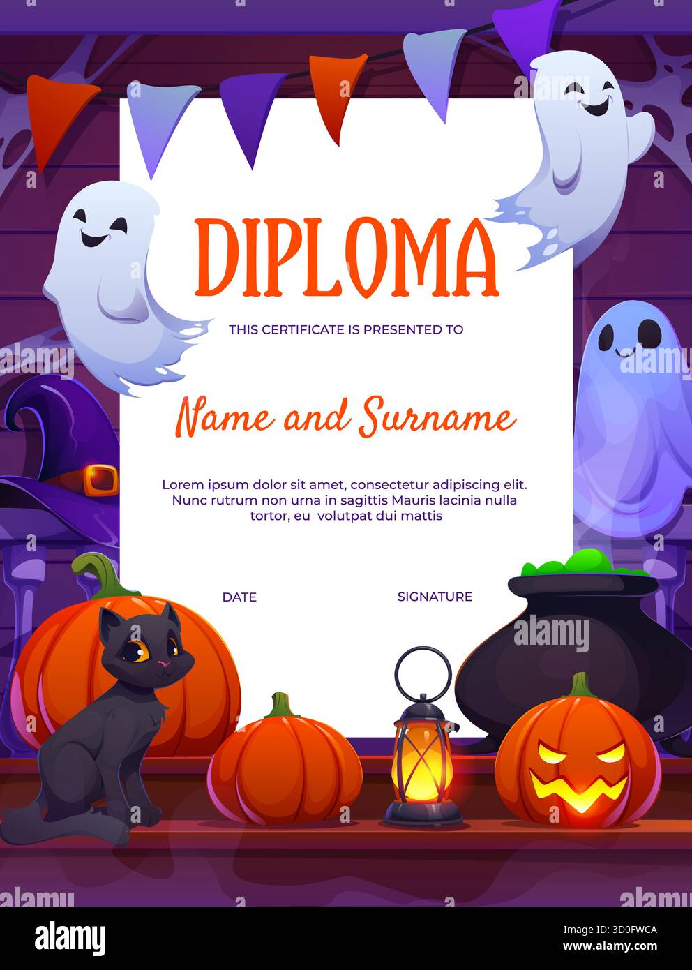 Halloween celebration cute cat pumpkins Stock Vector Images - Alamy