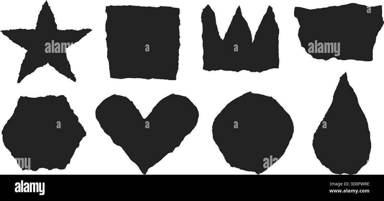 Paper heart cutout torn Stock Vector Images - Alamy