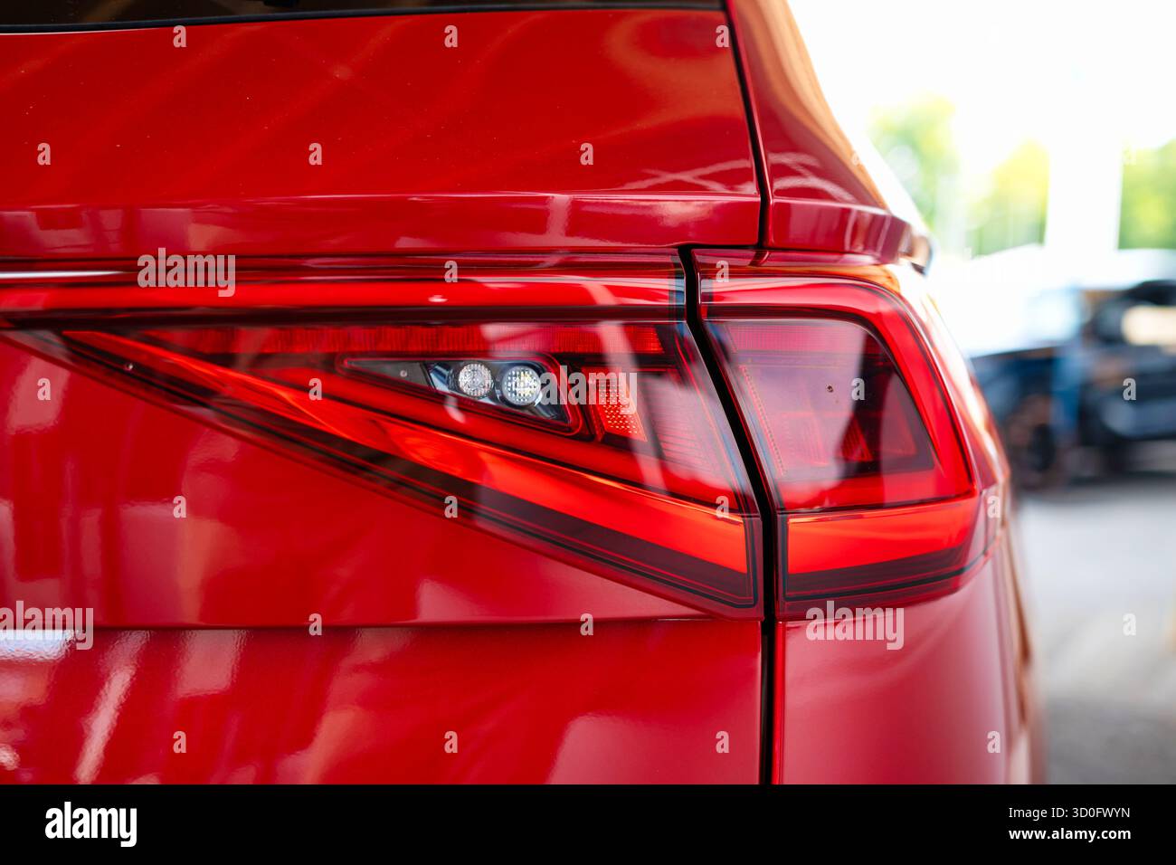 New car rear or tail light unit. Close up shot, no people Stock Photo ...