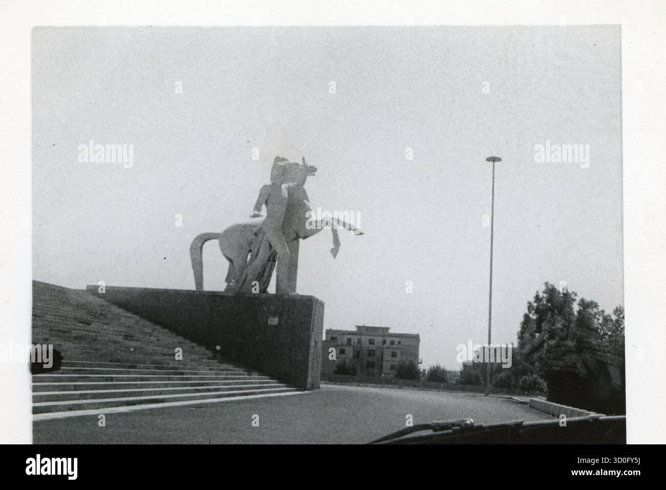 Mid 20th Century: Black and white print of iconic marble horse and ...