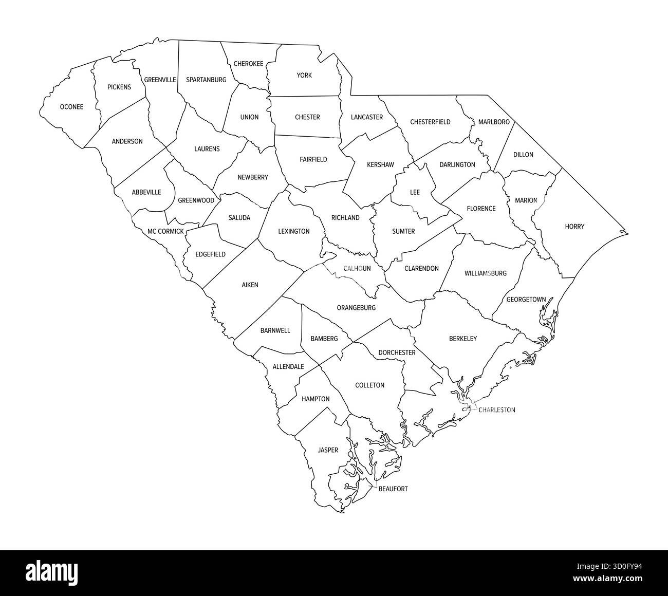 Greenville county map Black and White Stock Photos & Images - Alamy