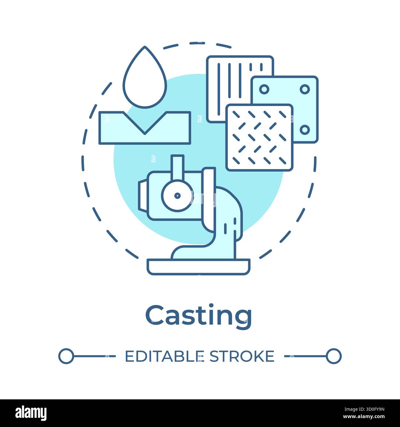 Casting soft blue concept icon Stock Vector Image & Art - Alamy