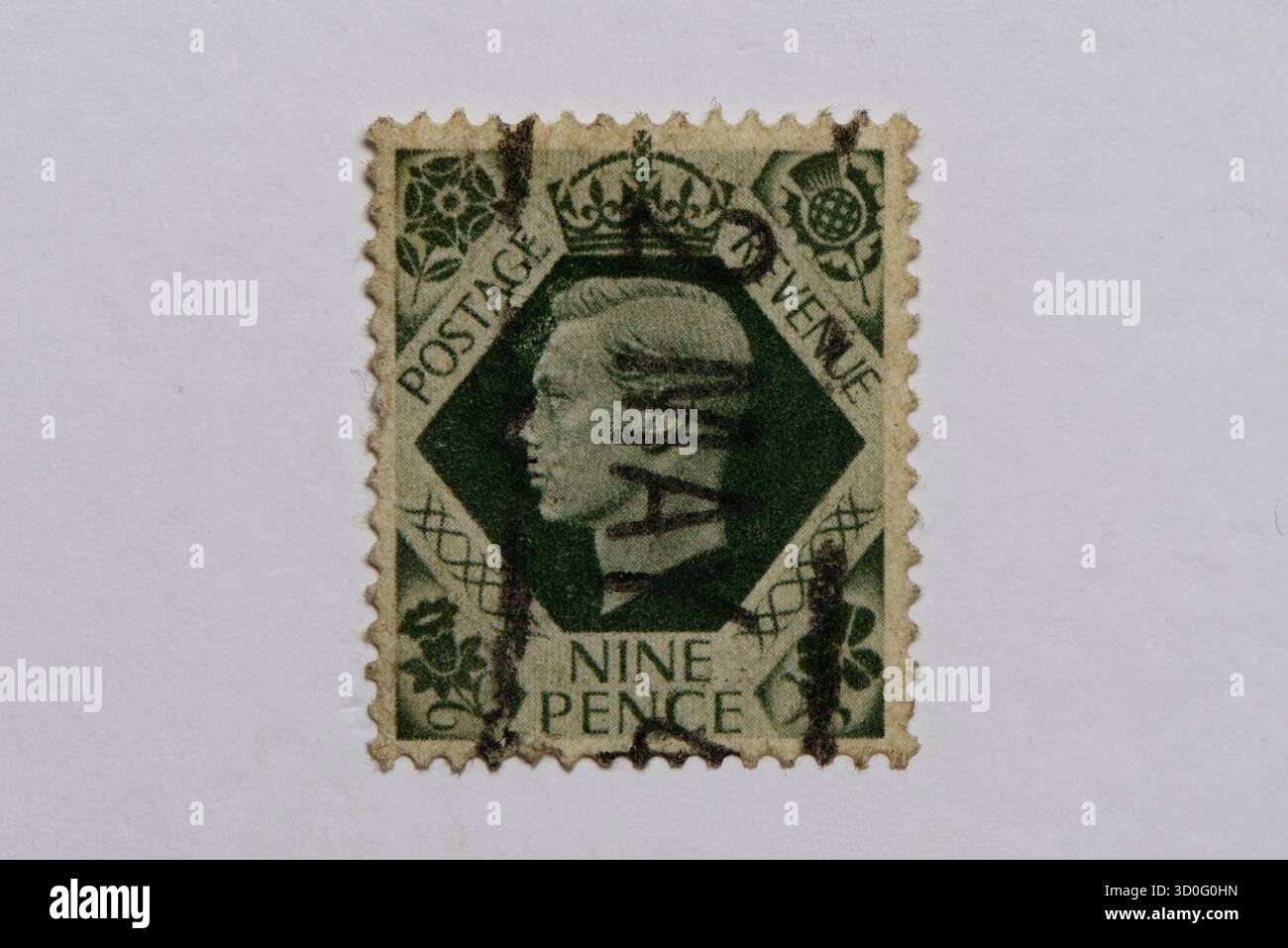 Postage stamps from the United Kingdom, King George VI, Nine Pence ...