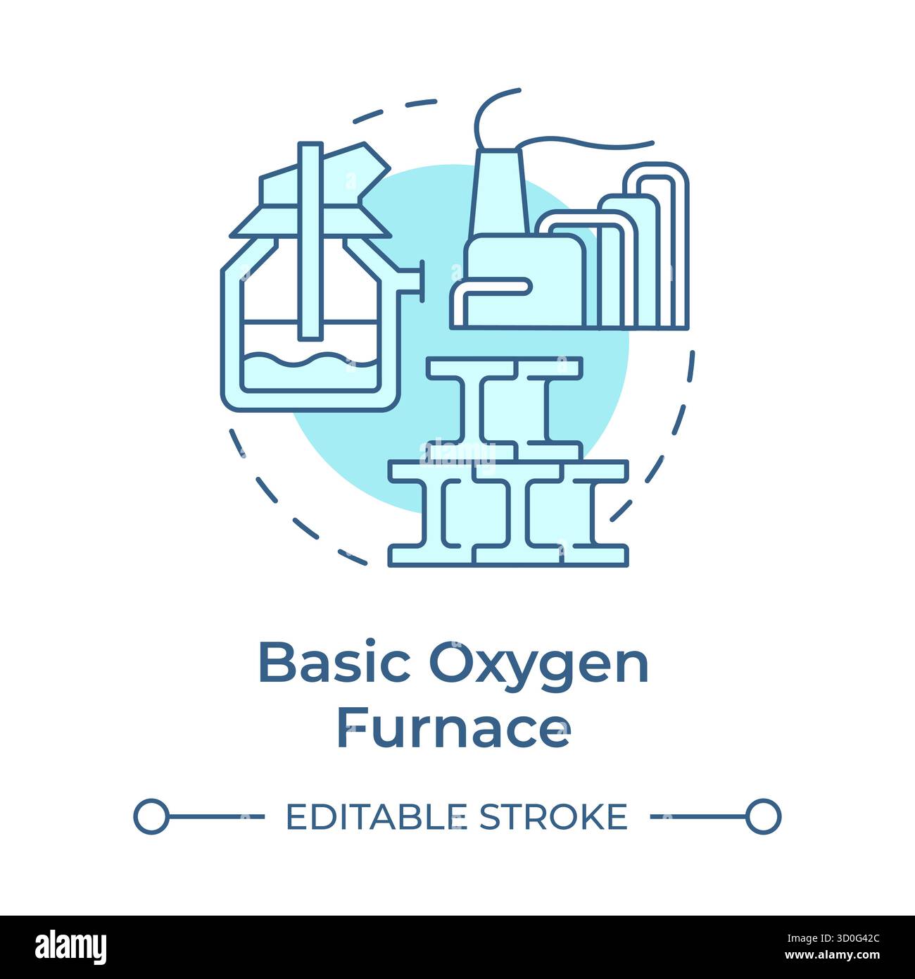 Basic oxygen steelmaking furnace Stock Vector Images - Alamy