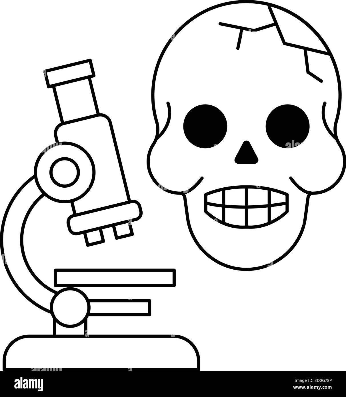 Skull shown microscope in hi-res stock photography and images - Alamy