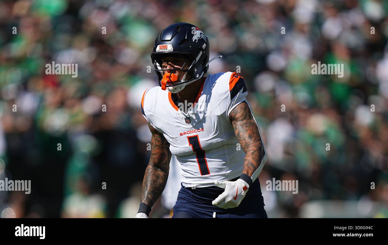 Denver Broncos' Evan Engram in actin during an NFL football game in ...