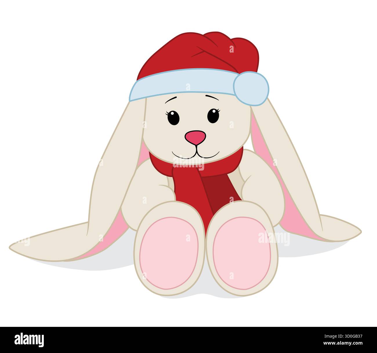 Christmas cute bunny cartoon Stock Vector Images - Alamy