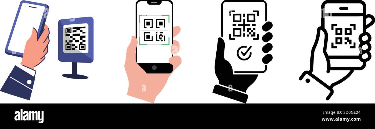 Contactless code Stock Vector Images - Alamy