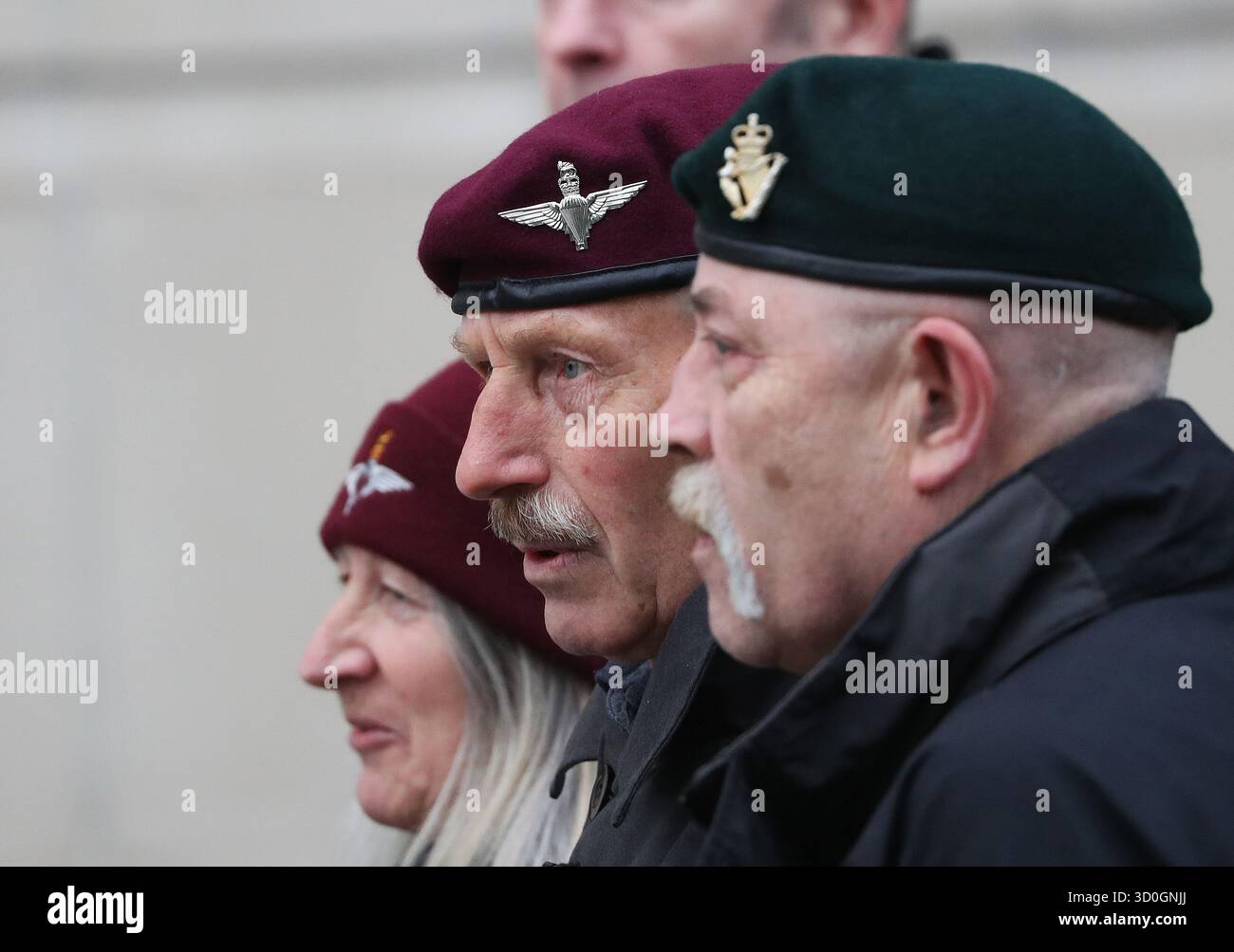 Supporters of Soldier F outside Belfast Crown Court following the not ...
