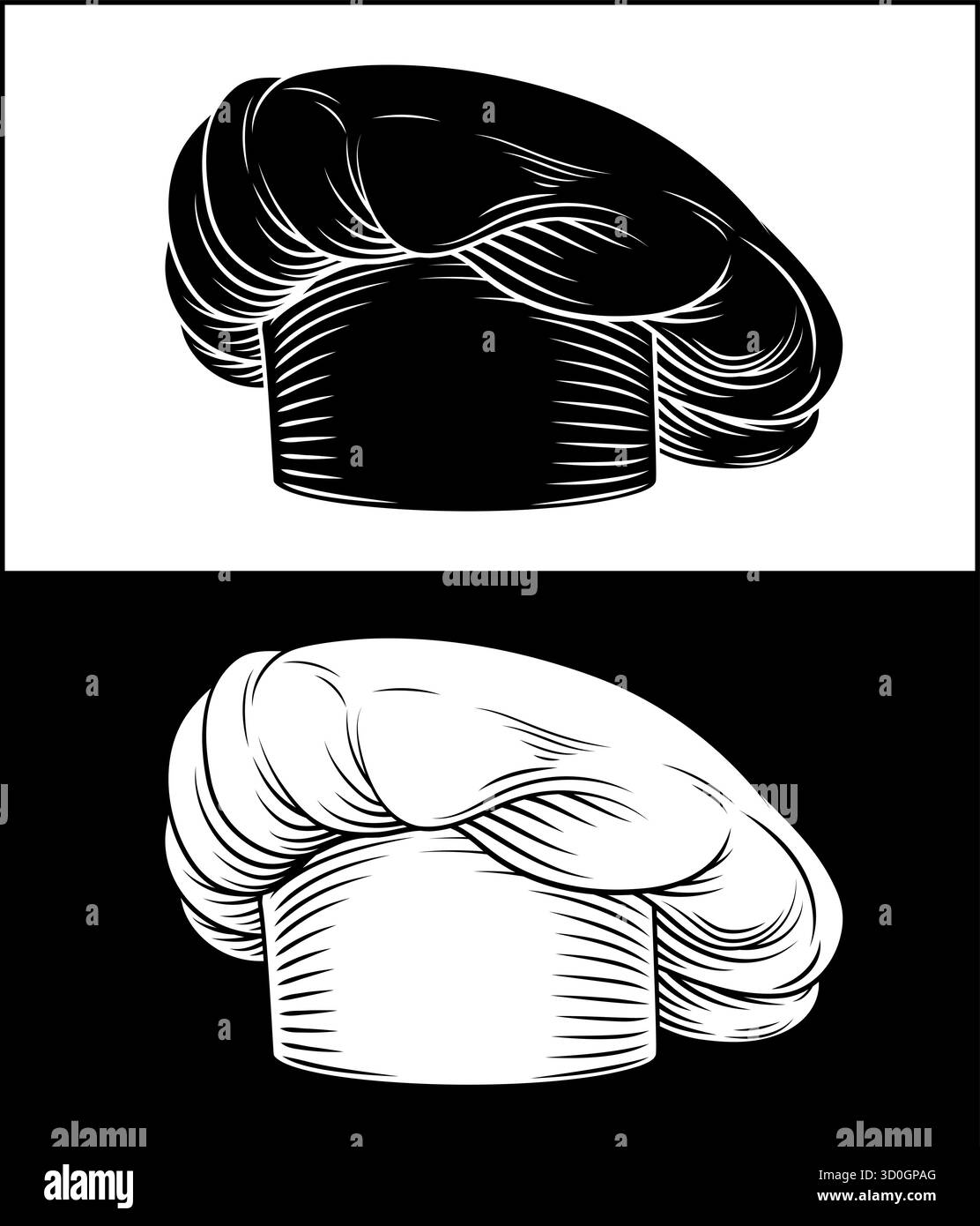 White baker hat Black and White Stock Photos & Images - Alamy