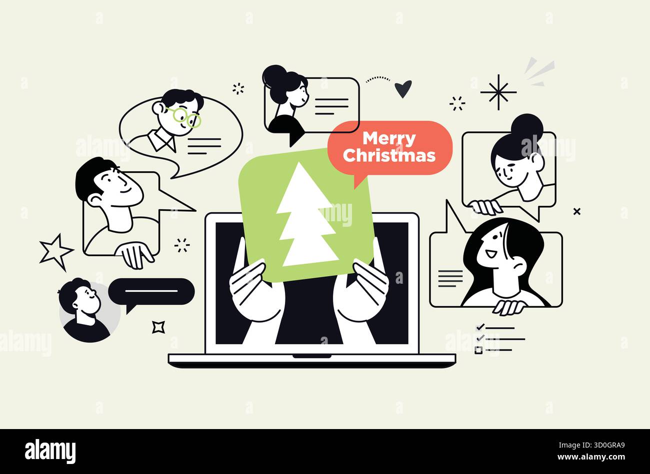 Virtual cheer Stock Vector Images - Alamy