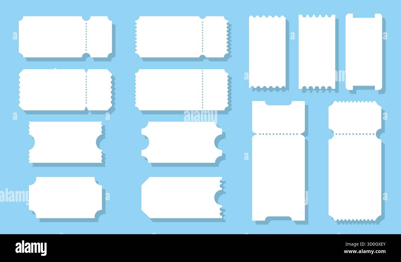 A diverse set of customizable ticket templates that are suitable for a ...