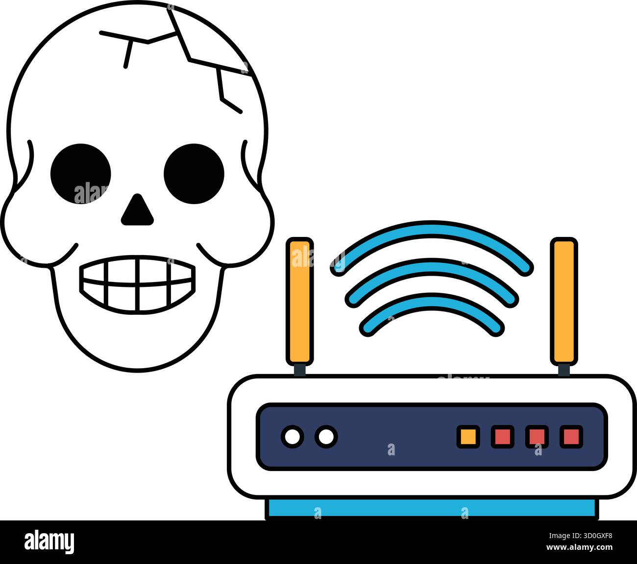 Skull bones wifi router hi-res stock photography and images - Alamy
