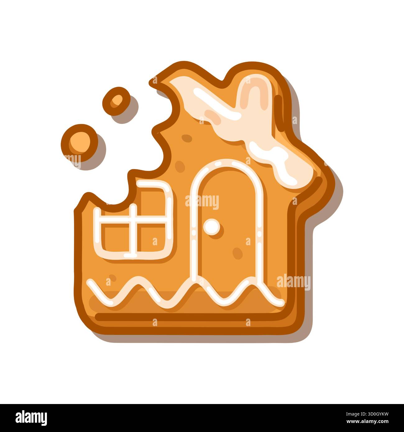 Bitten sweet sugar cookie Stock Vector Images - Alamy