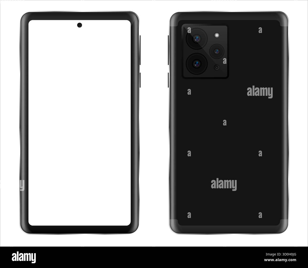 Minimalist vector modern smartphone Cut Out Stock Images & Pictures - Alamy