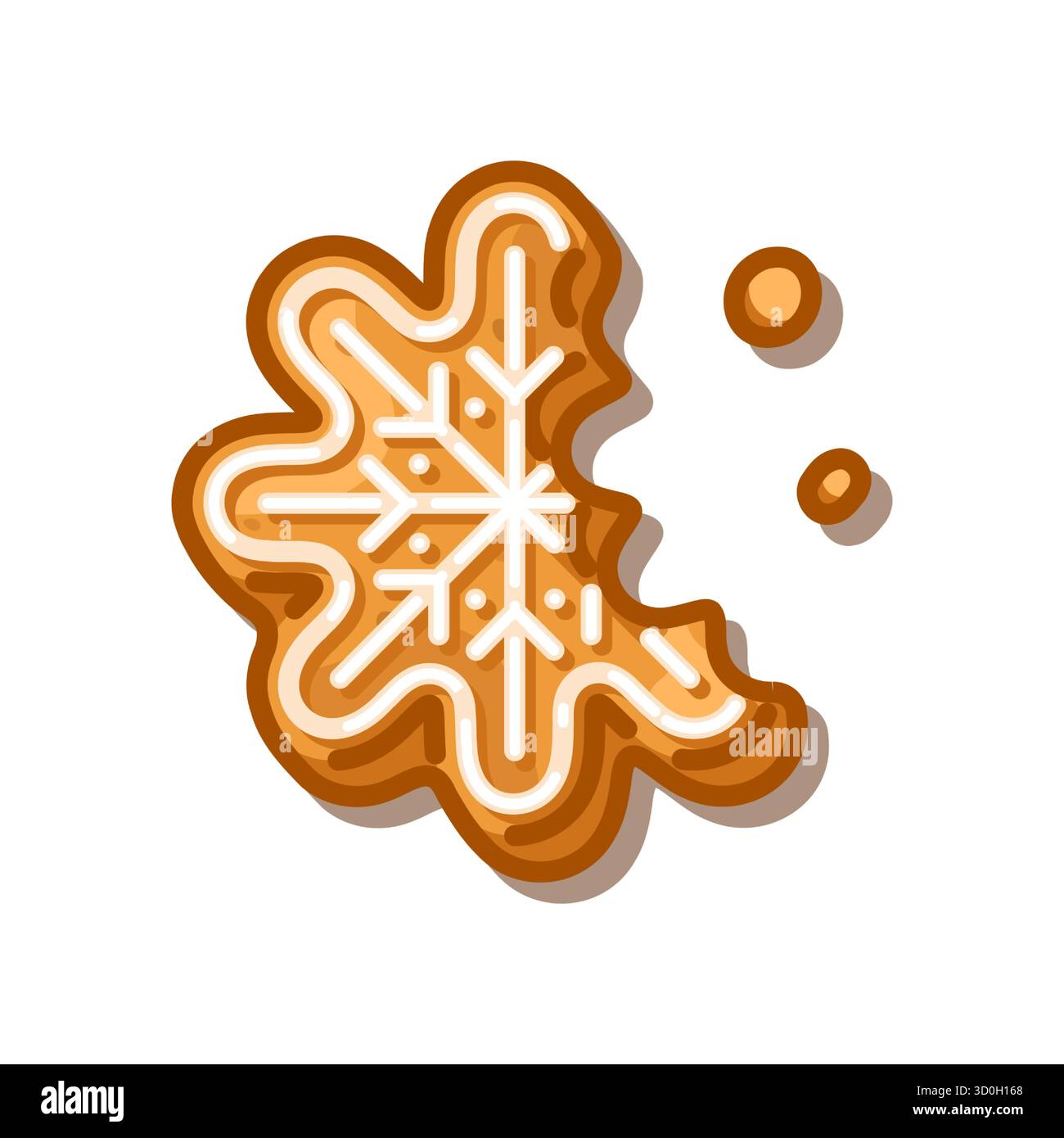 Gingerbread Snowflake Cookie Illustration Stock Vector Image & Art - Alamy