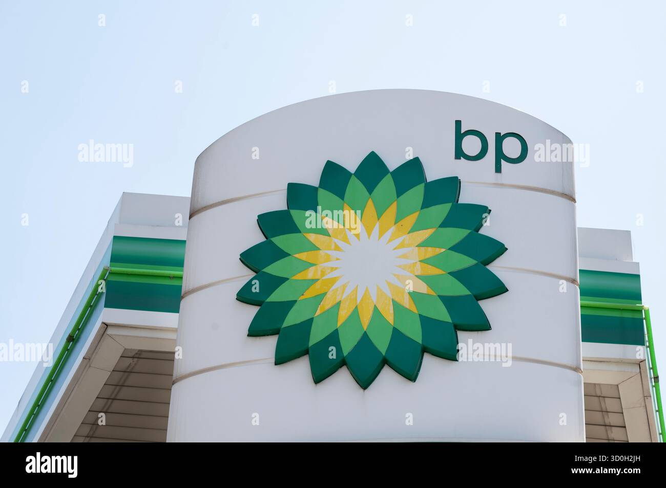 The British Petroleum Company plc, known as BP plc, gas ststion and ...