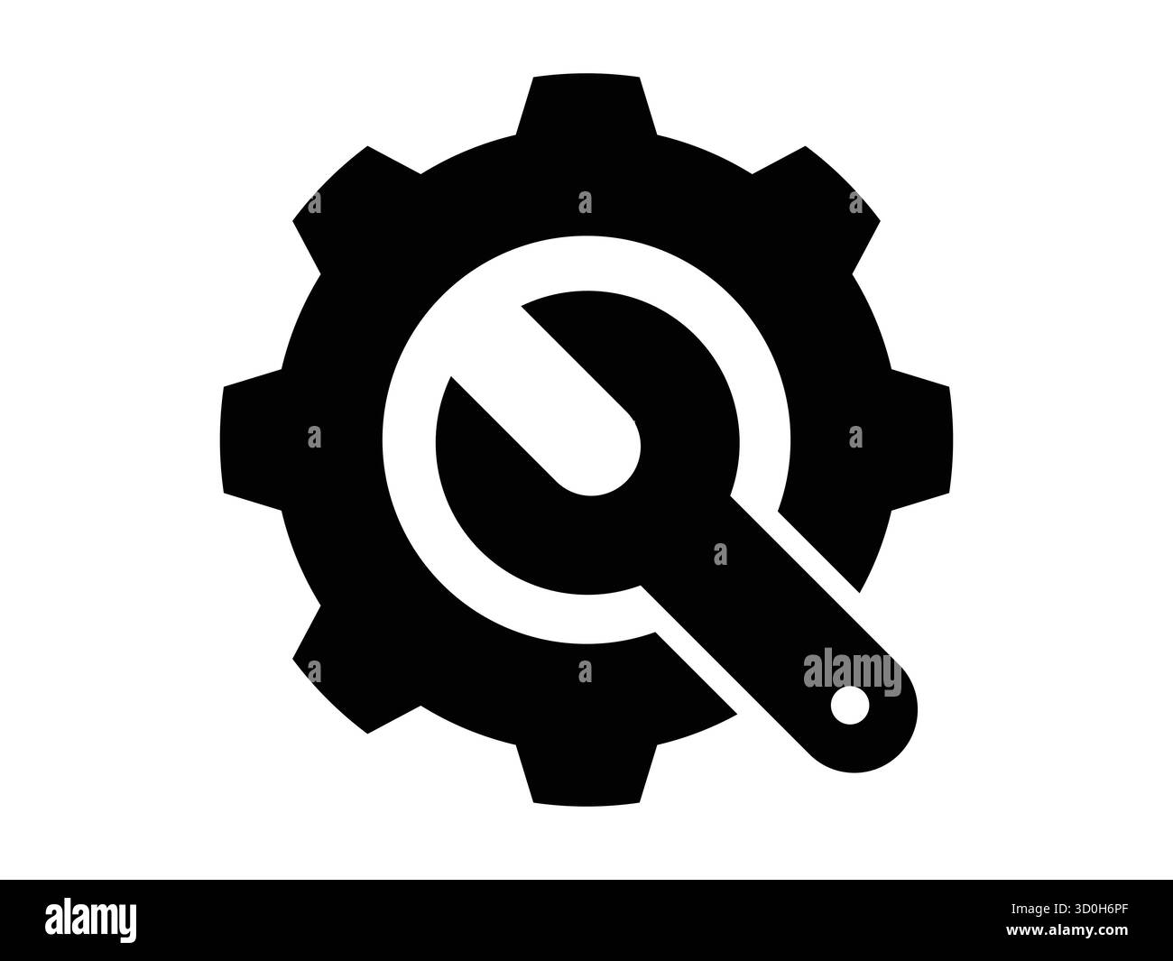 Modern professional mechanic logo Black and White Stock Photos & Images ...