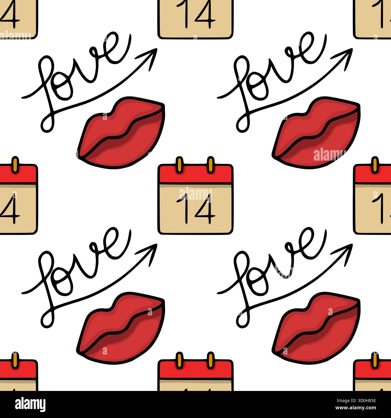 14th day february hand Stock Vector Images - Alamy